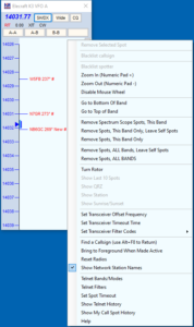 The Bandmap Window – N1MM Logger Plus