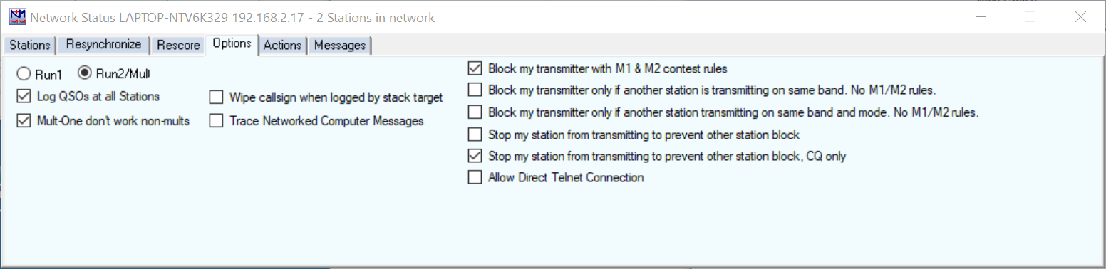 The Network Status Window – N1MM Logger Plus
