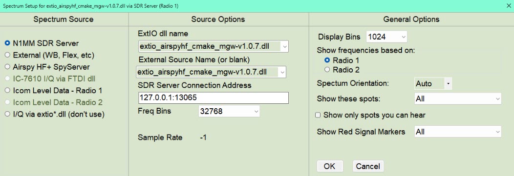 The Spectrum Display Window – N1MM Logger Plus